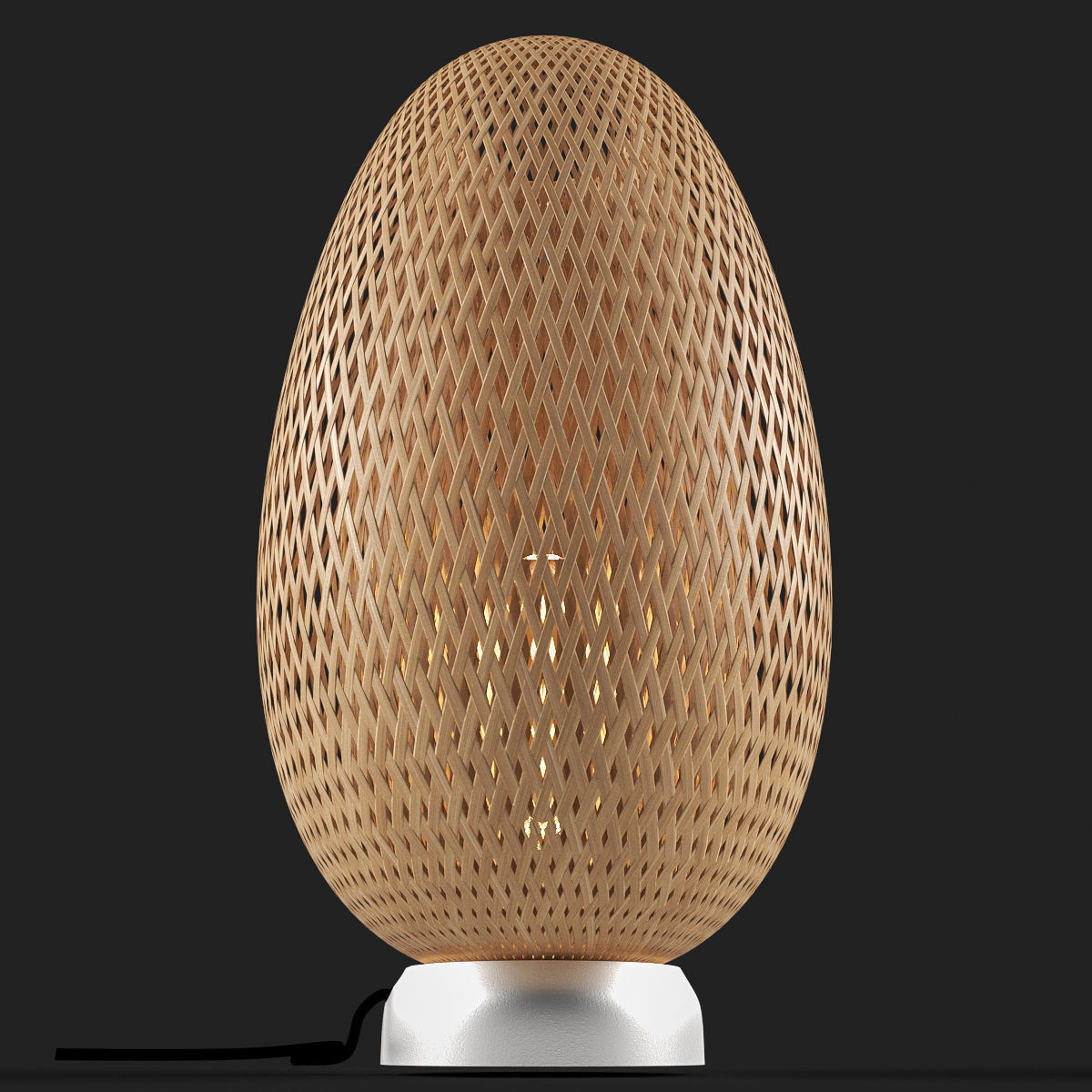 Boja Table lamp bamboo rattan 3D model | CGTrader