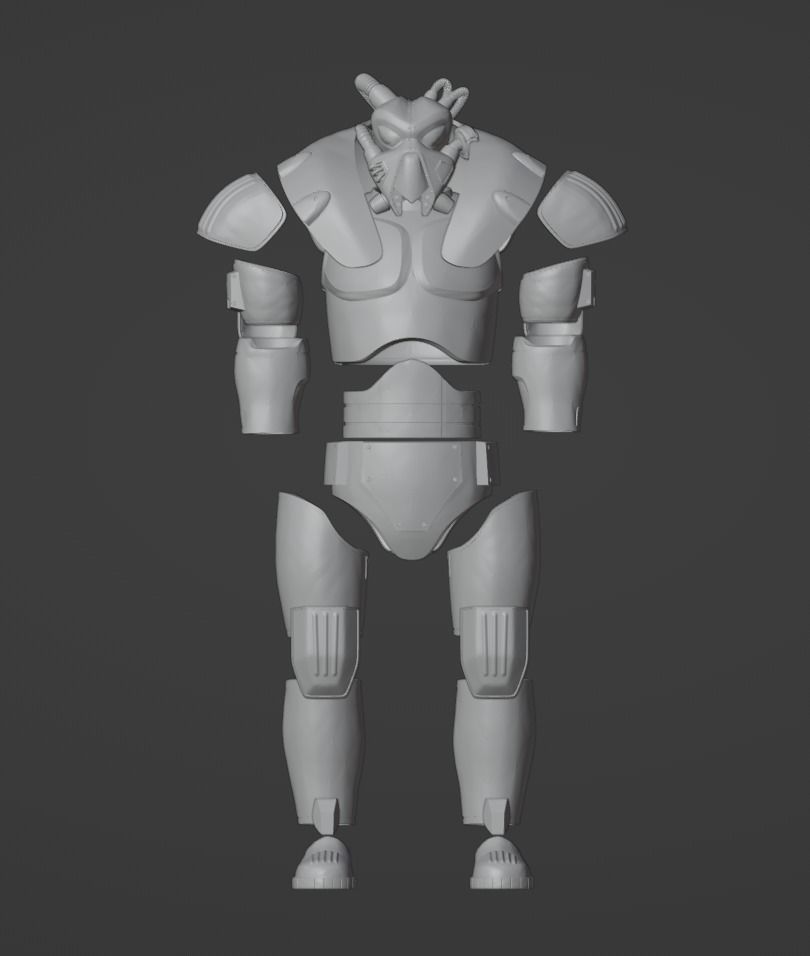 F3-NV X01 Power Armor One-Twelfth Kit 3D model 3D printable | CGTrader
