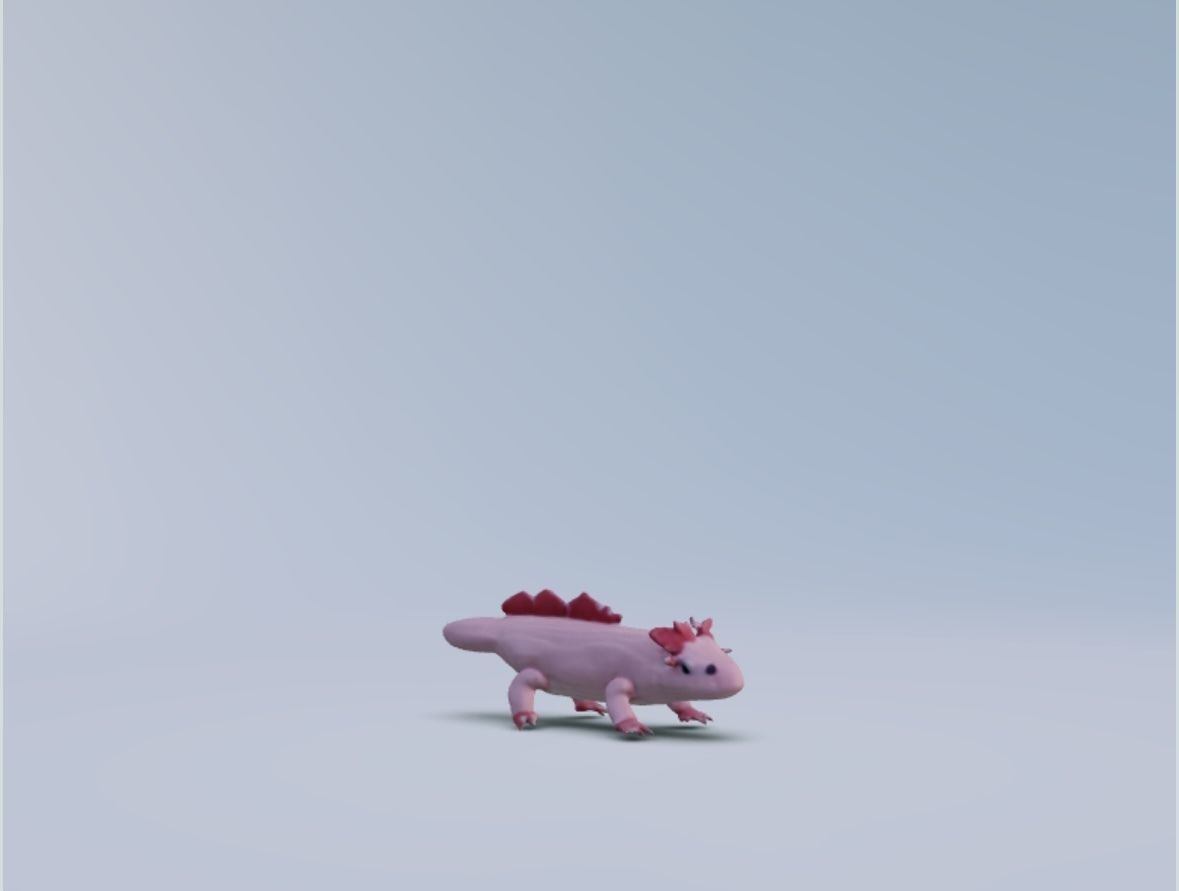 Axolotl 3D model 3D model 3D printable | CGTrader