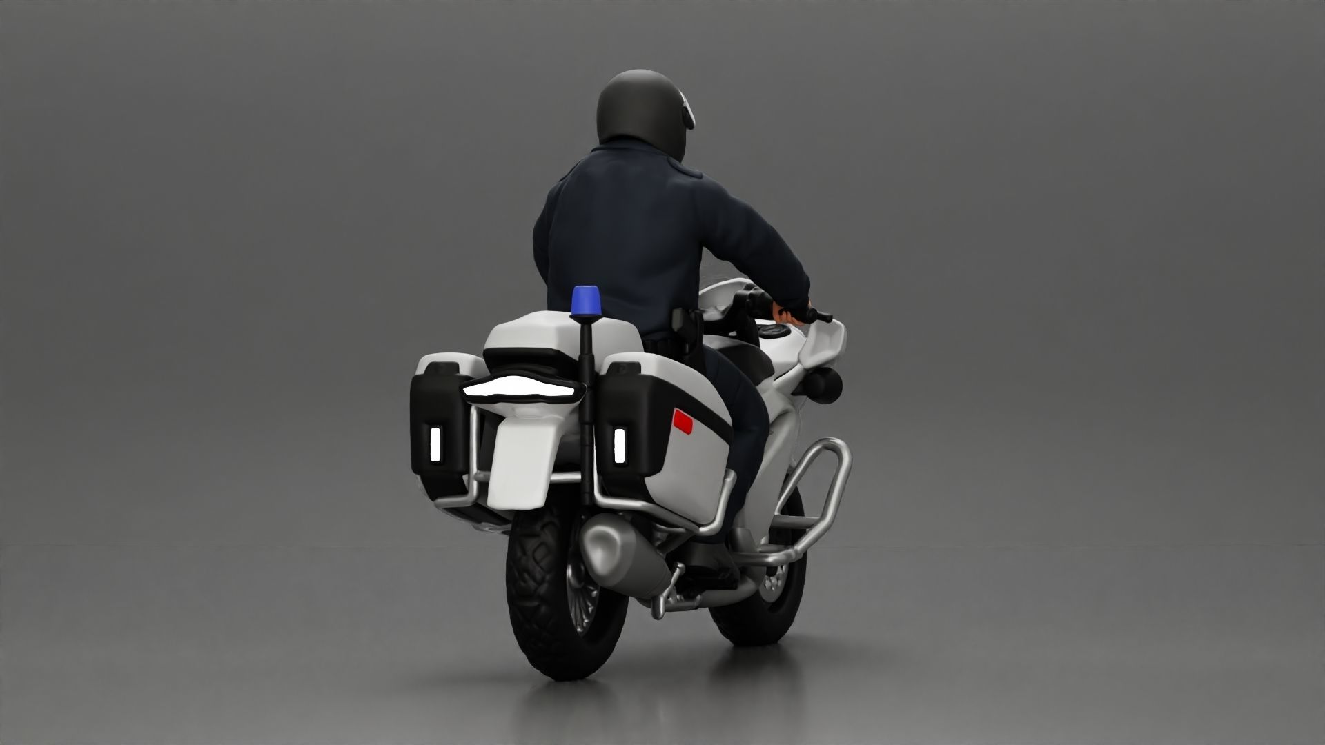 Police Officer riding Police motorbike 3D model 3D printable | CGTrader