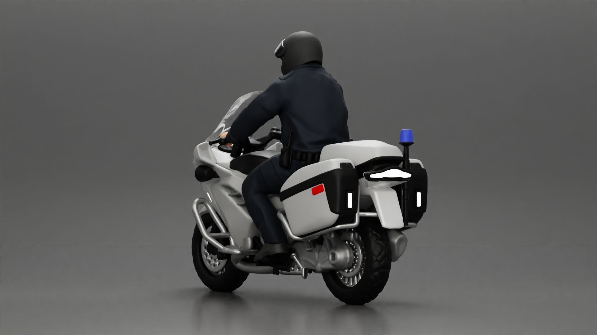 Police Officer riding Police motorbike 3D model 3D printable | CGTrader