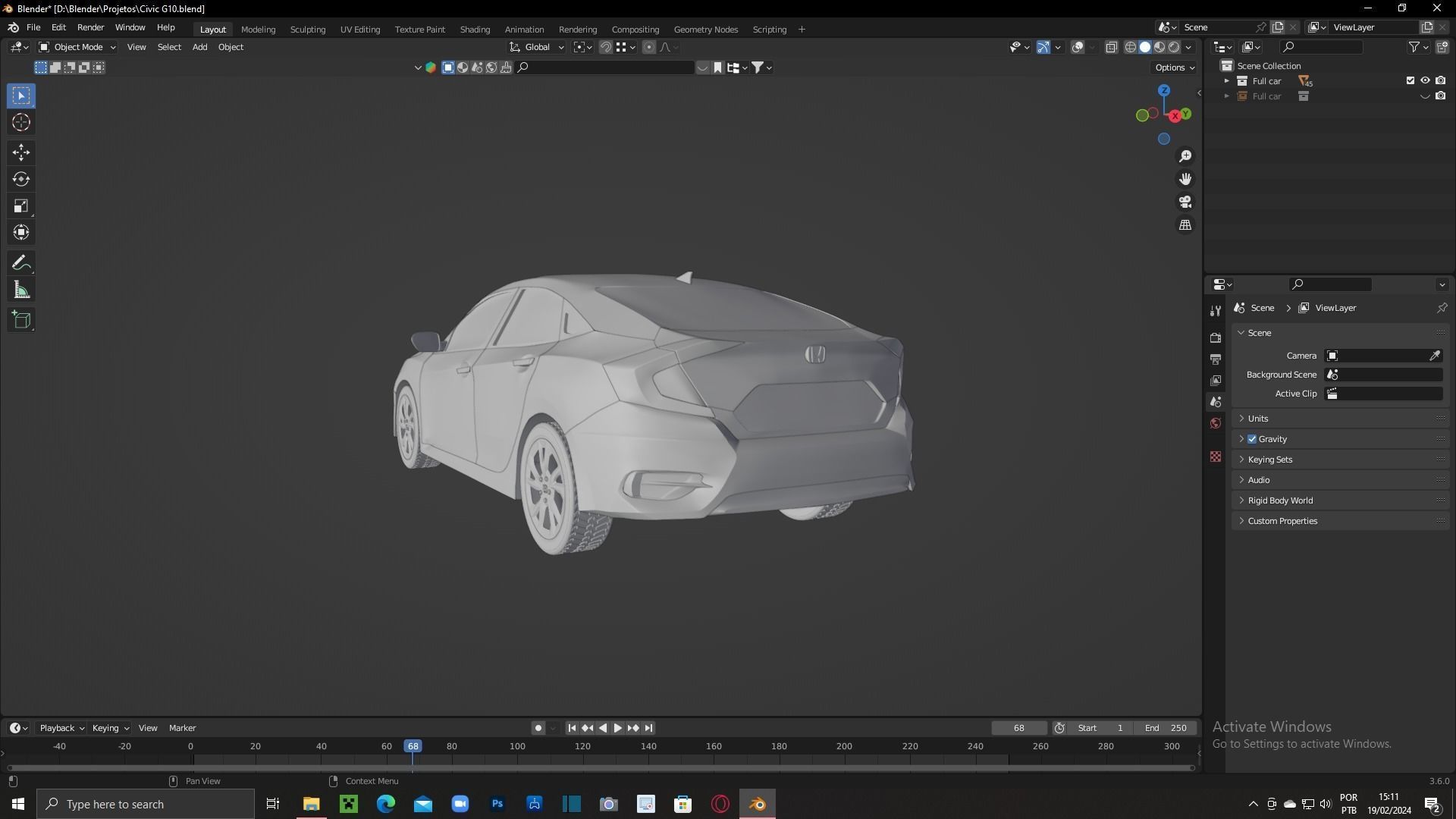 Honda Civic g10 - High Poly 3D model | CGTrader