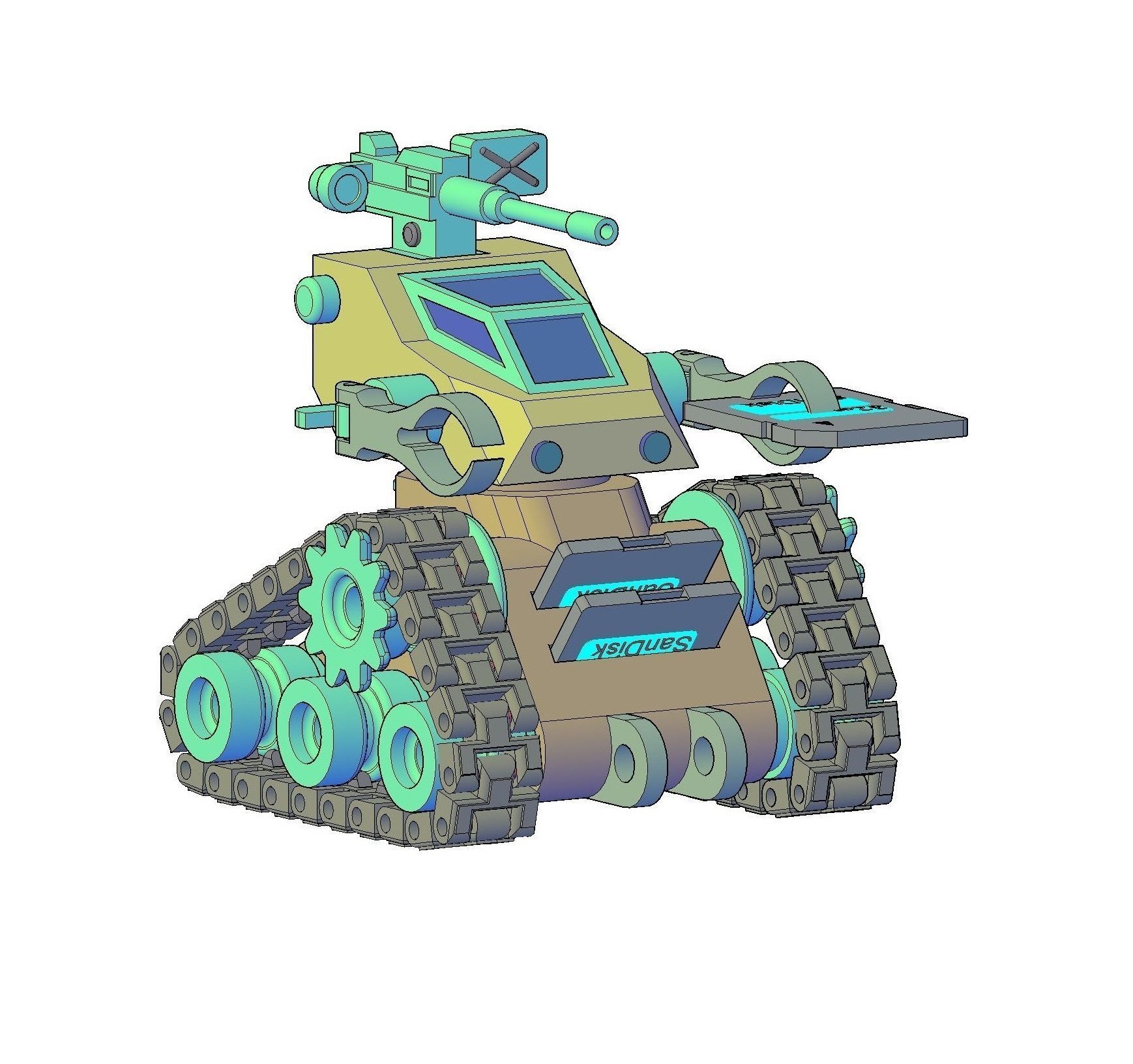 ROBOT - SD CARD SLOT 3D model 3D printable | CGTrader