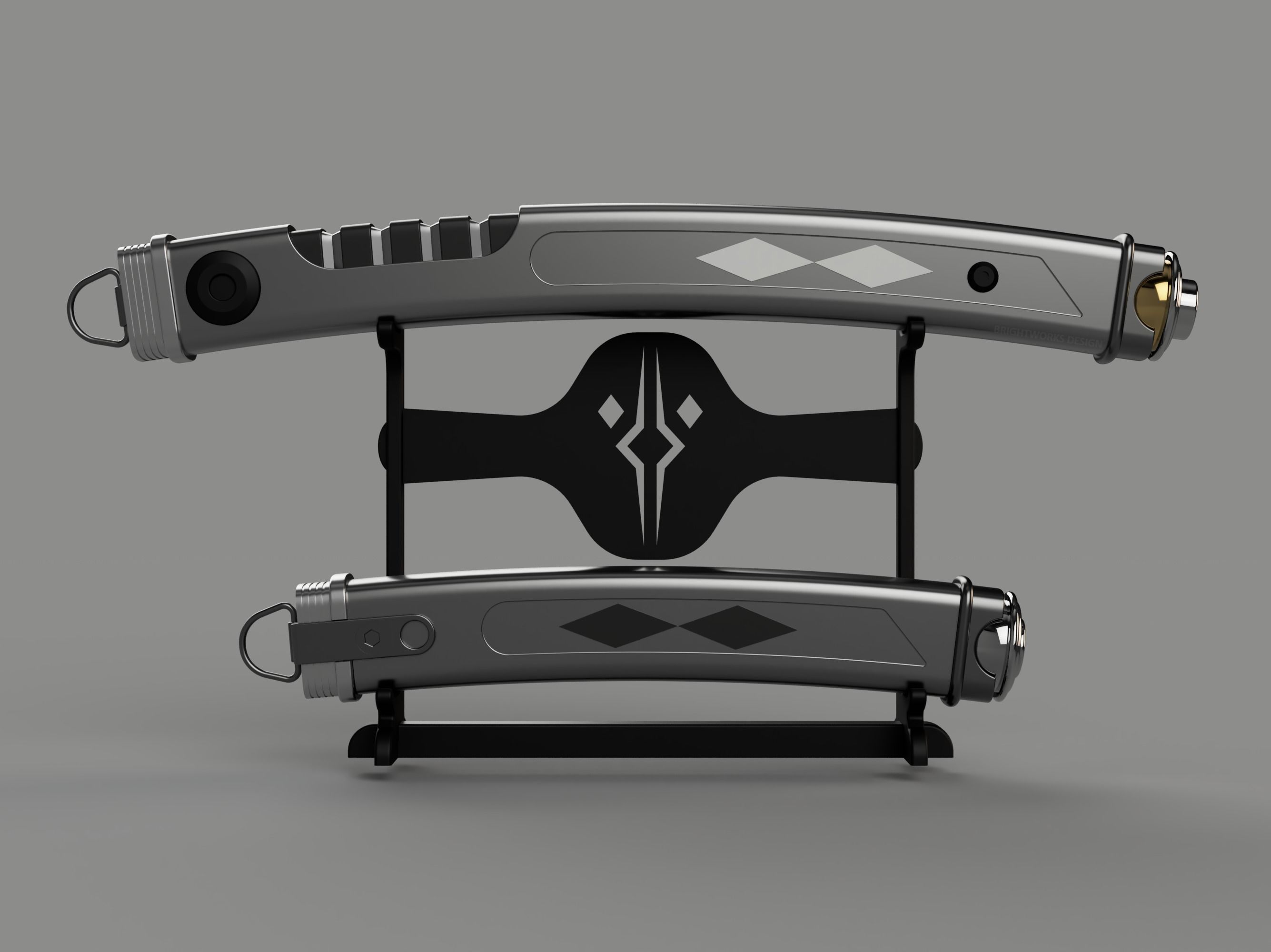 Ahsoka Tano White Lightsabers with Stand - 3D Print STL File 3D model ...