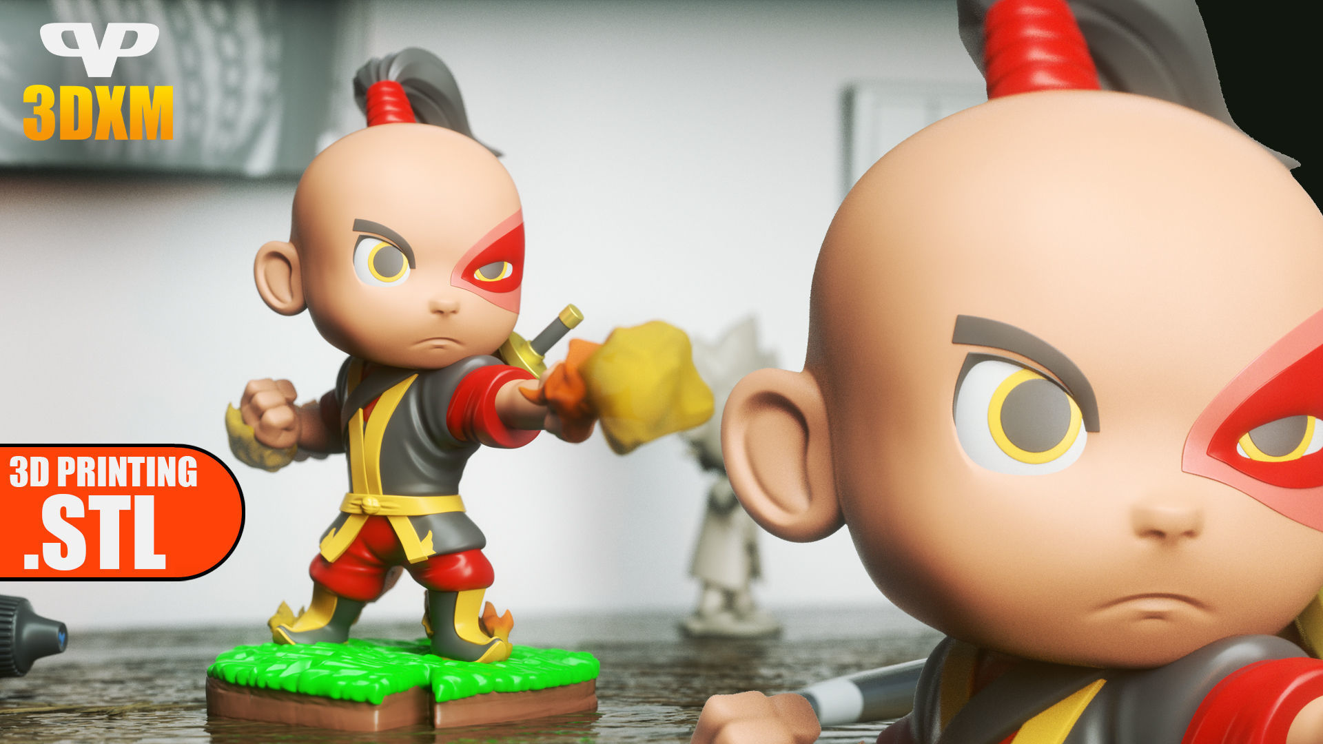 Zuko Chibi STL for 3D Printing 3DXM ChibiSTL 3D model 3D printable ...
