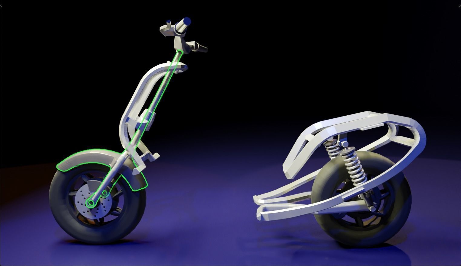 Model Scooter 3D model 3D printable | CGTrader