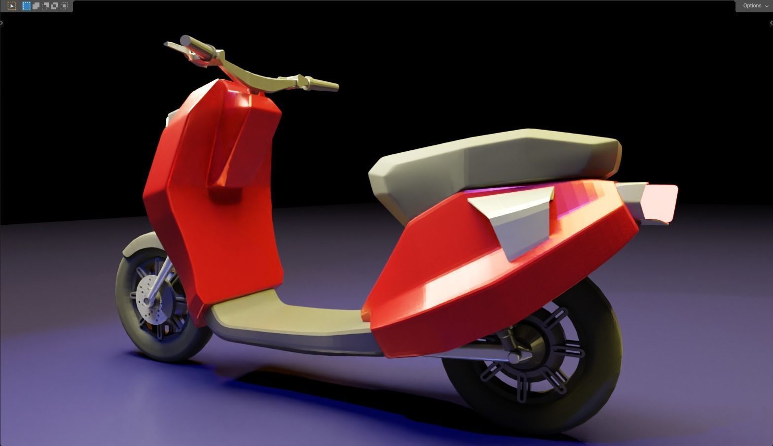 Model Scooter 3D model 3D printable | CGTrader