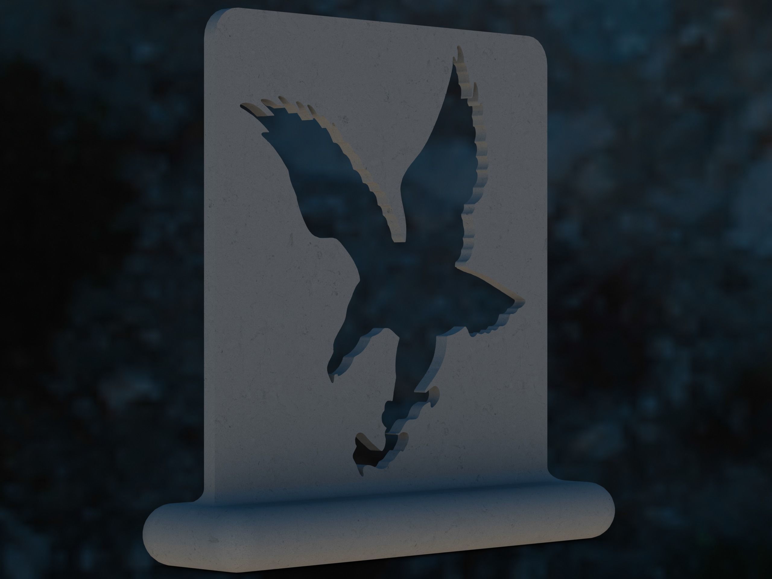 3D Art Eagle Stencil 3D model 3D printable | CGTrader