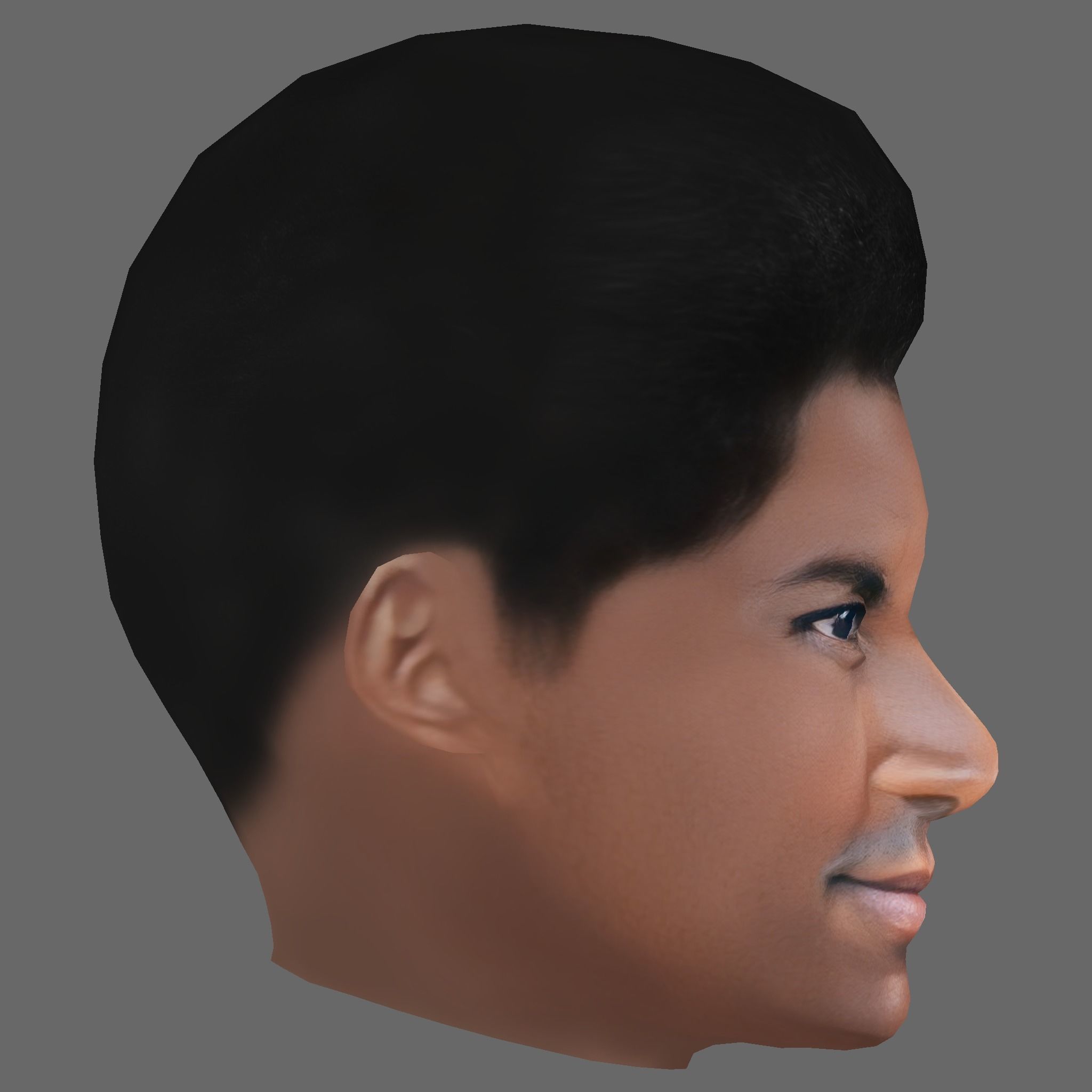 3D model Muhammad Ali Head - Low poly head for game Low-poly VR / AR ...