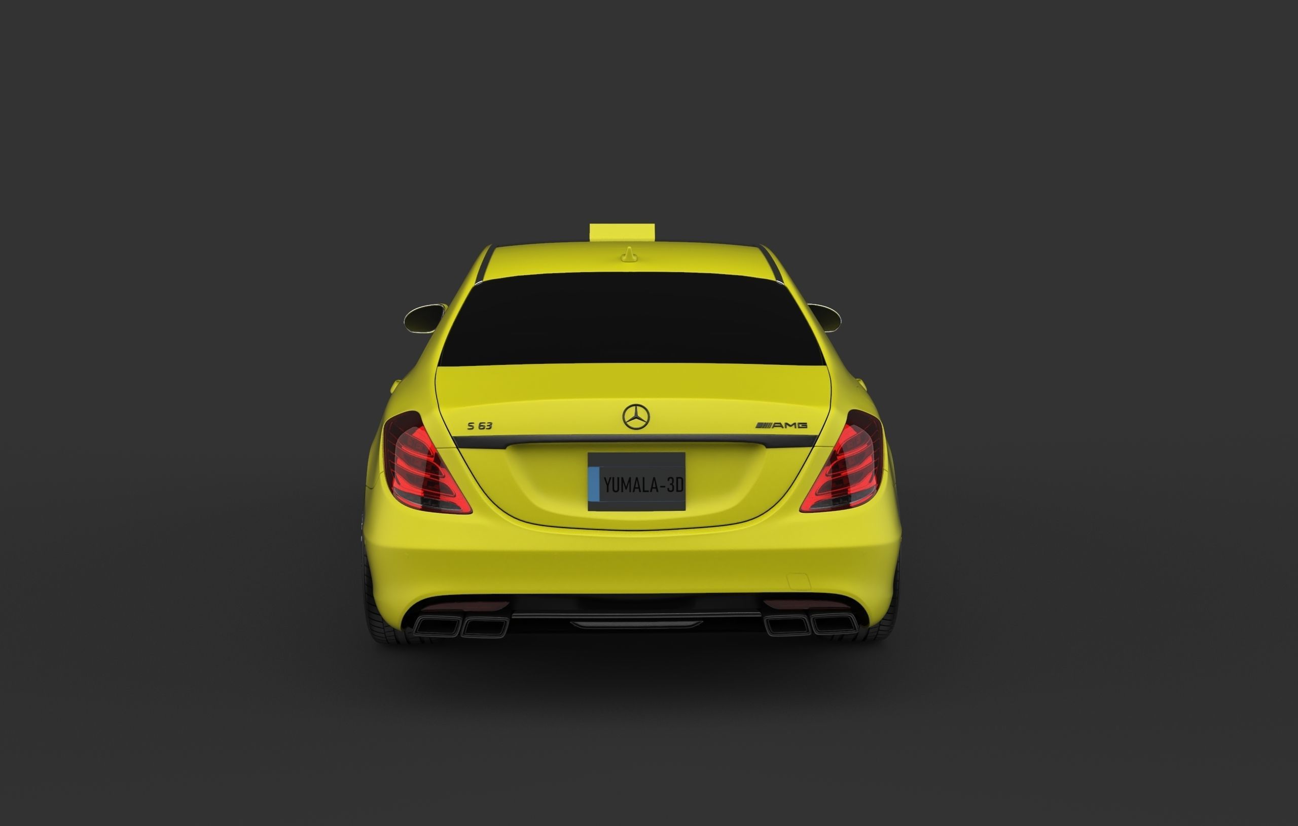 BENZ TAXI free 3D model | CGTrader