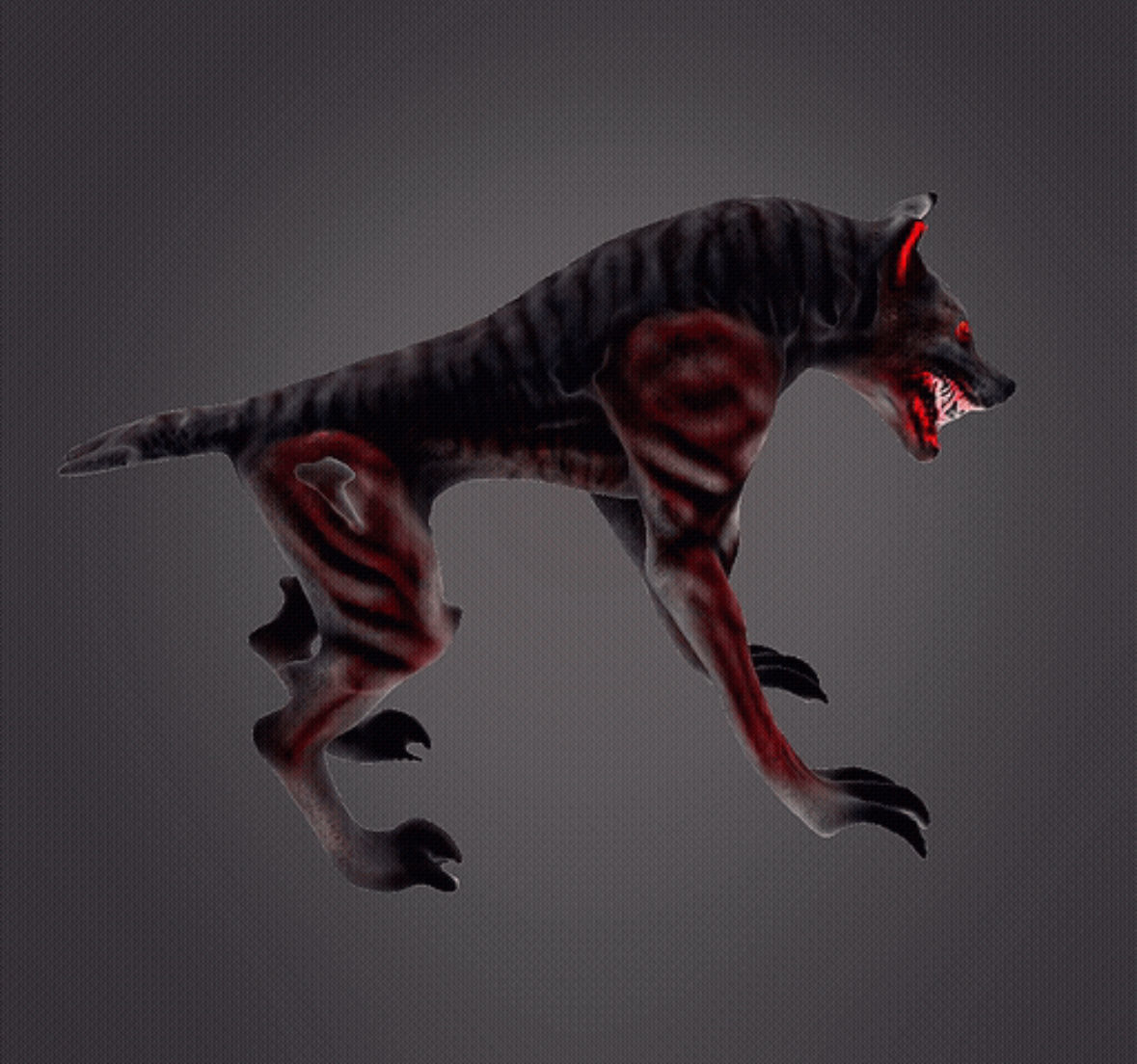 Skinless Zombie Wolf 3D model 3D printable | CGTrader
