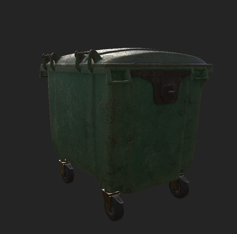 Street Trash Can Dumpster animation 3D model animated | CGTrader