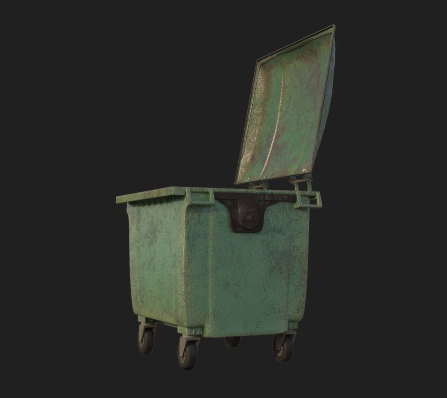 Street Trash Can Dumpster animation 3D model animated | CGTrader