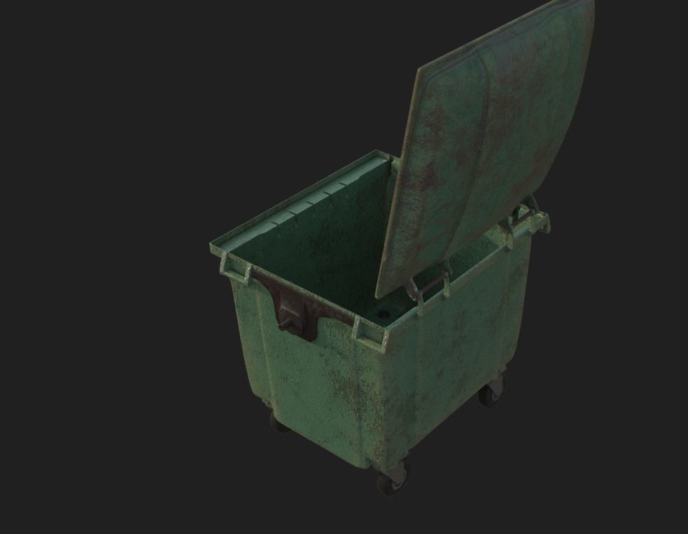Street Trash Can Dumpster animation 3D model animated | CGTrader