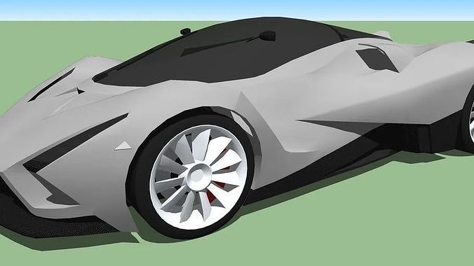 grey roadster free 3D model | CGTrader