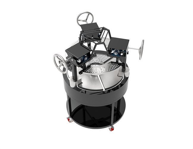 BBQ GRILL ROUND 1000 mm 3D model | CGTrader