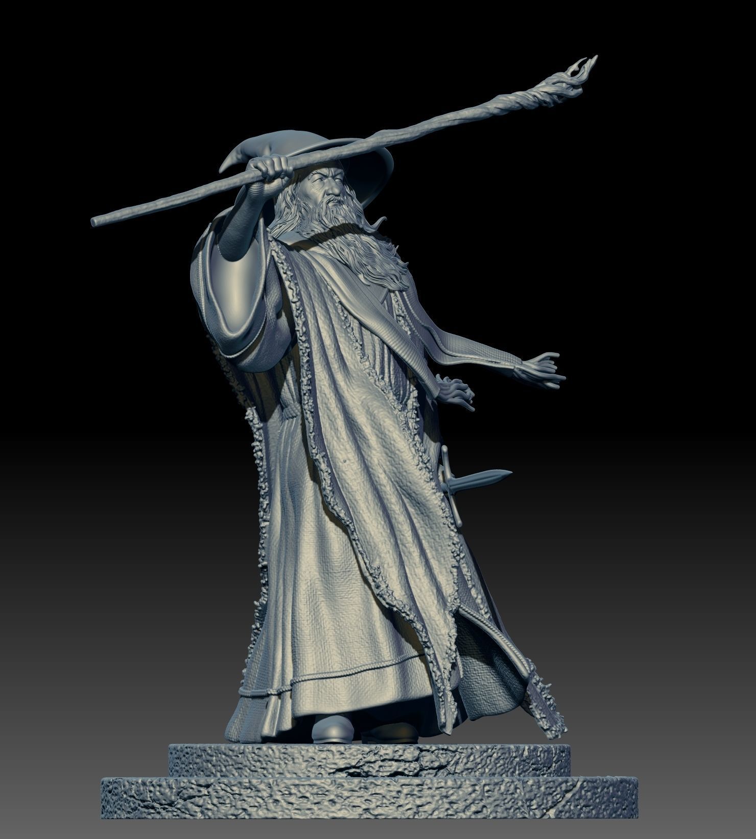 Gandalf - The Lord Of The Rings 3D print model-Ian McKellen 3D model 3D ...