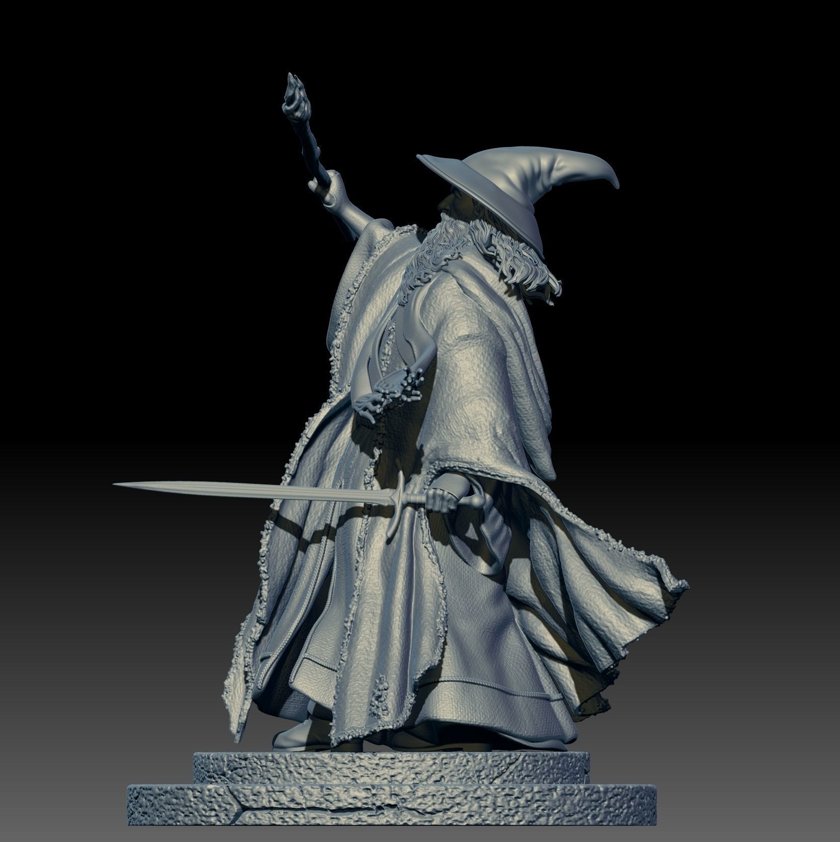 Gandalf - The Lord Of The Rings 3D print model-Ian McKellen 3D model 3D ...