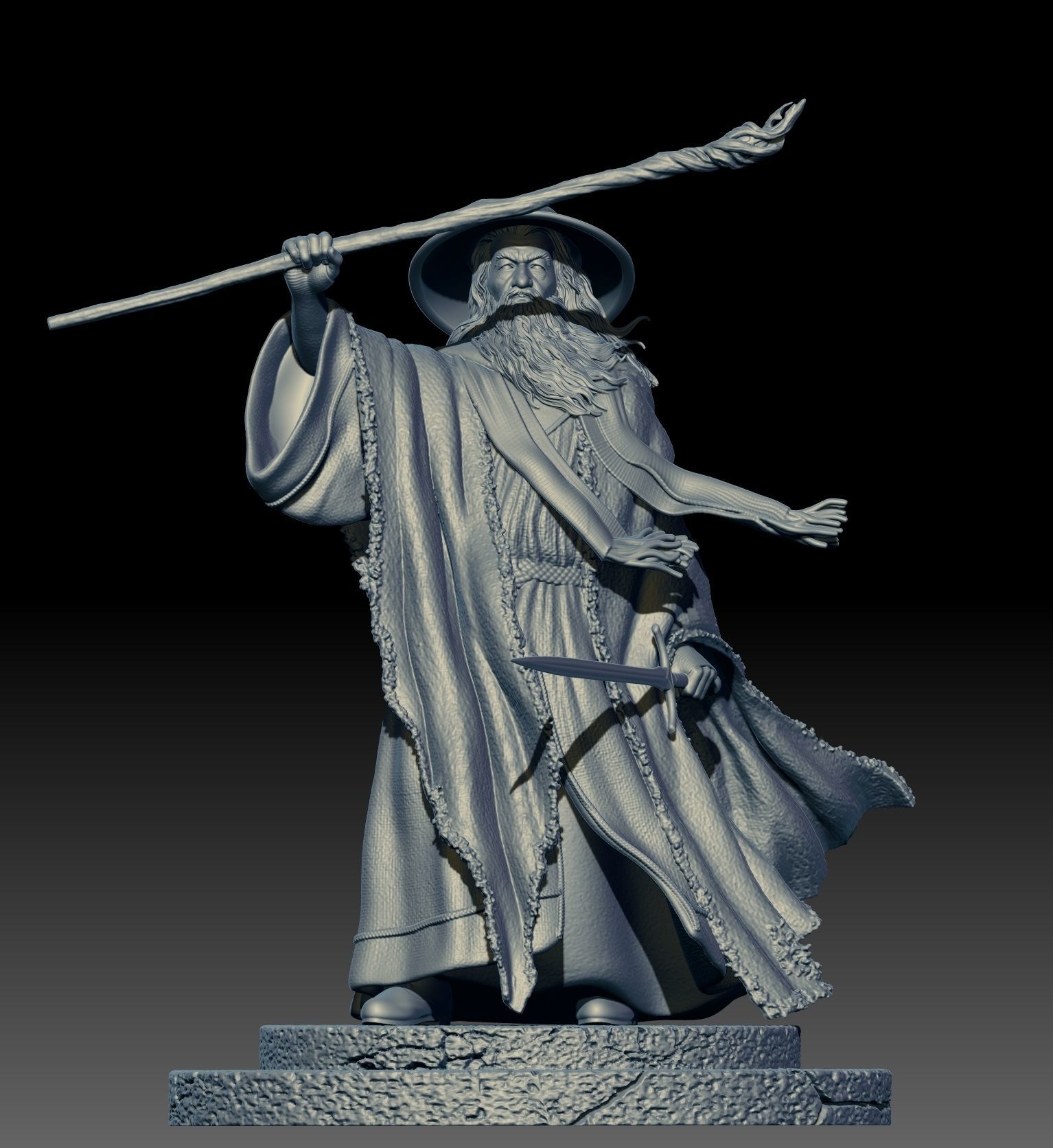 Gandalf - The Lord Of The Rings 3D print model-Ian McKellen 3D model 3D ...