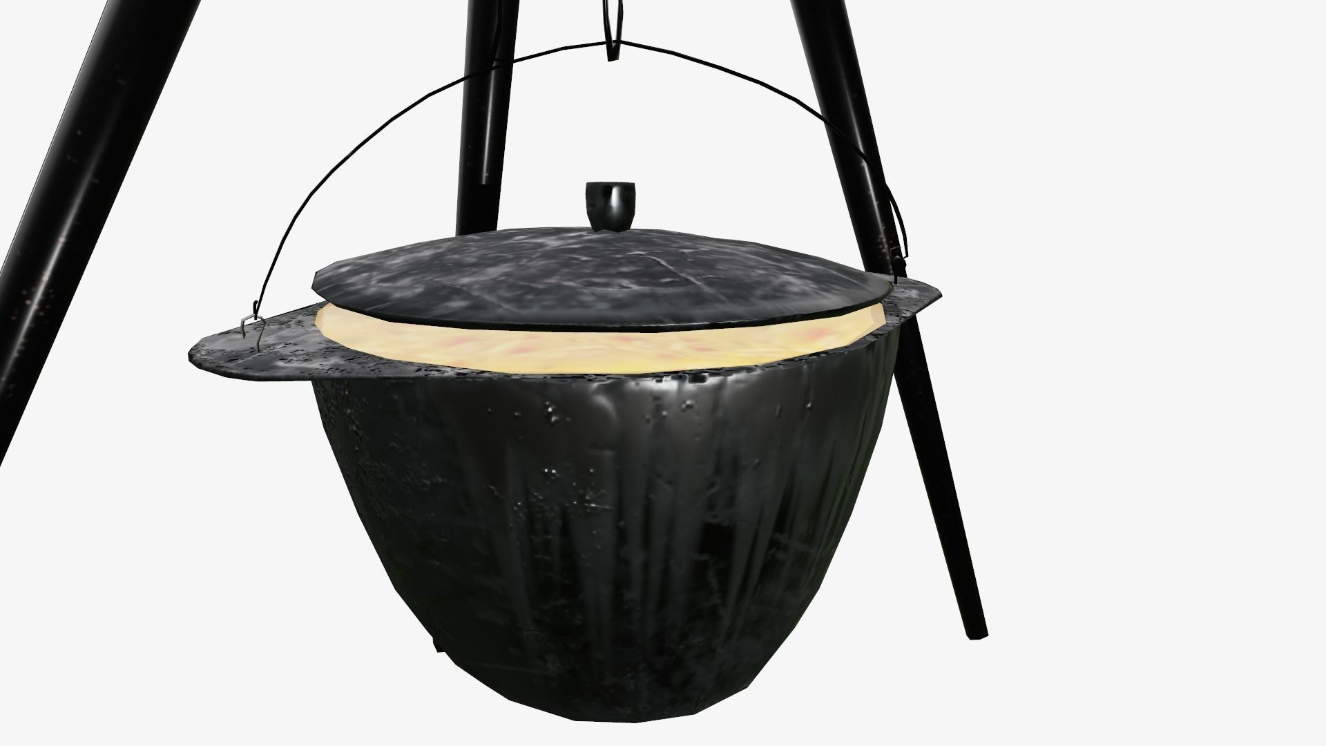3D model Cooking Pot with soup - PBR - Textured Low-poly 3D model VR ...