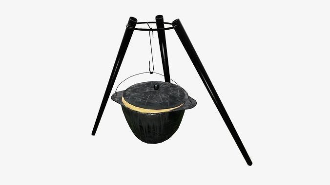 3D model Cooking Pot with soup - PBR - Textured Low-poly 3D model VR ...