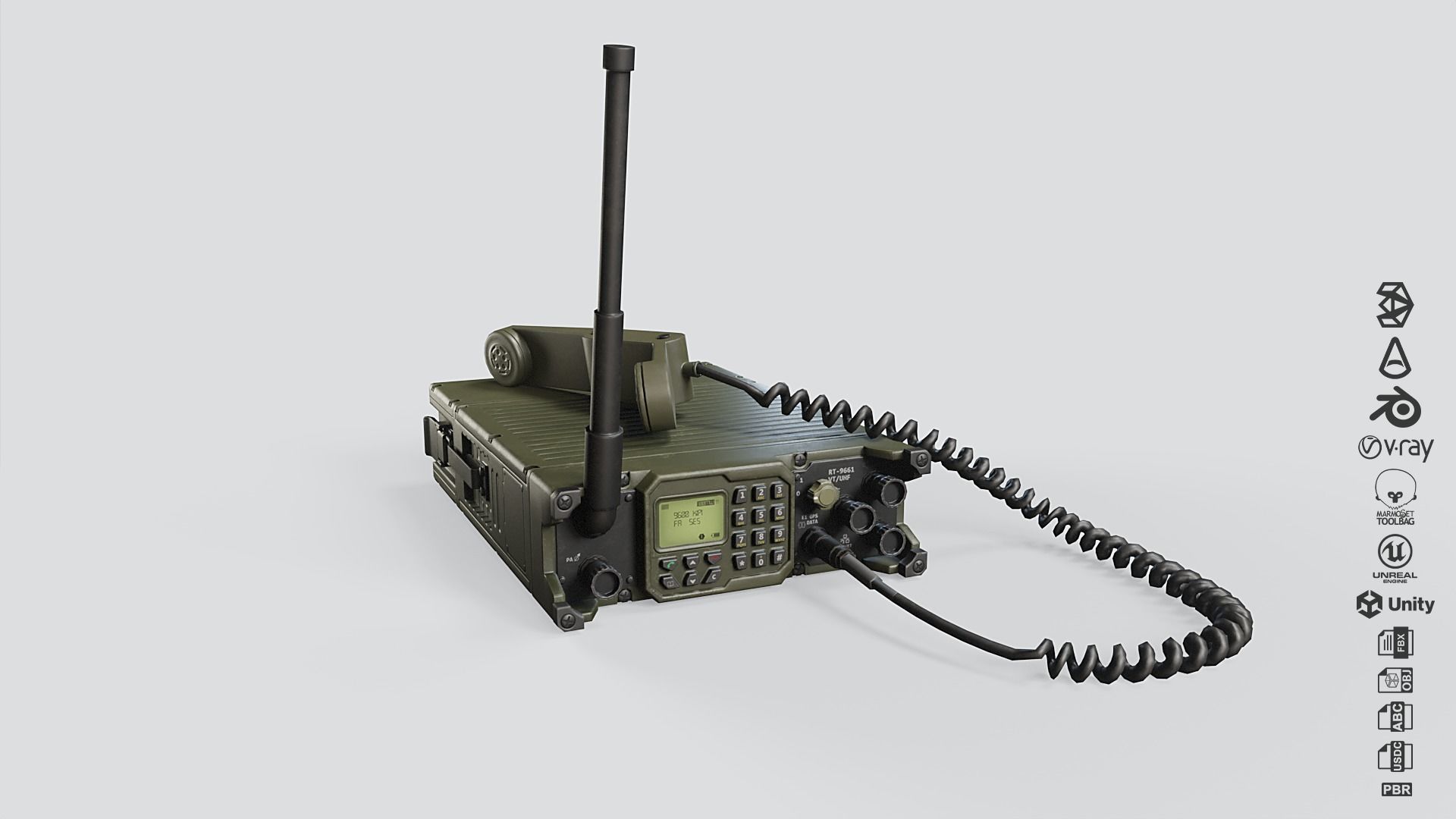 3D model Aselsan RT-9661 Radio VR / AR / low-poly | CGTrader
