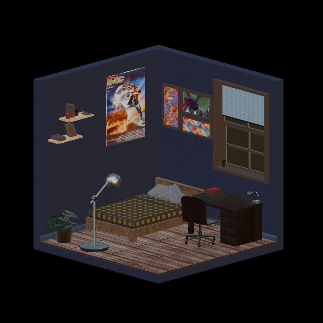 3D Isometric Room Design 3D model | CGTrader