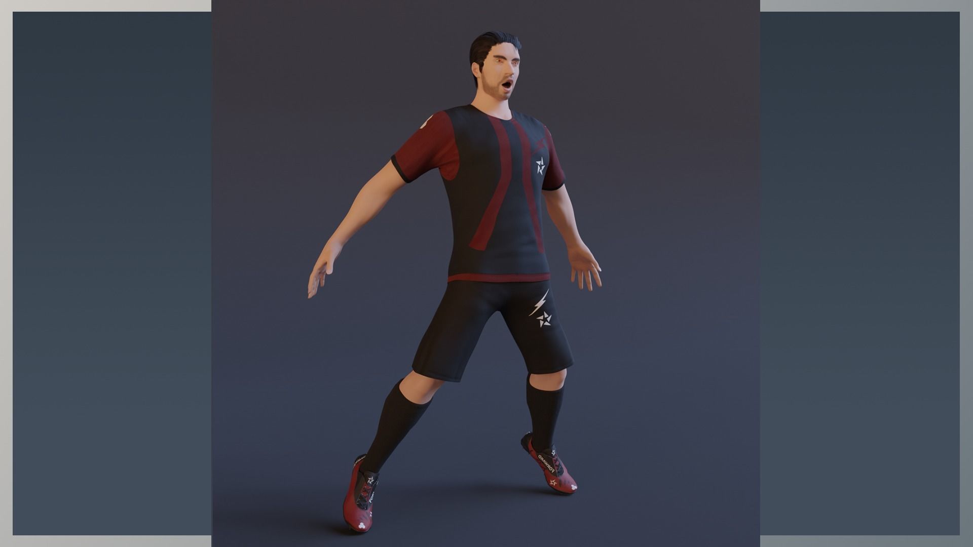 3D model Football Player game ready character VR / AR / low-poly | CGTrader