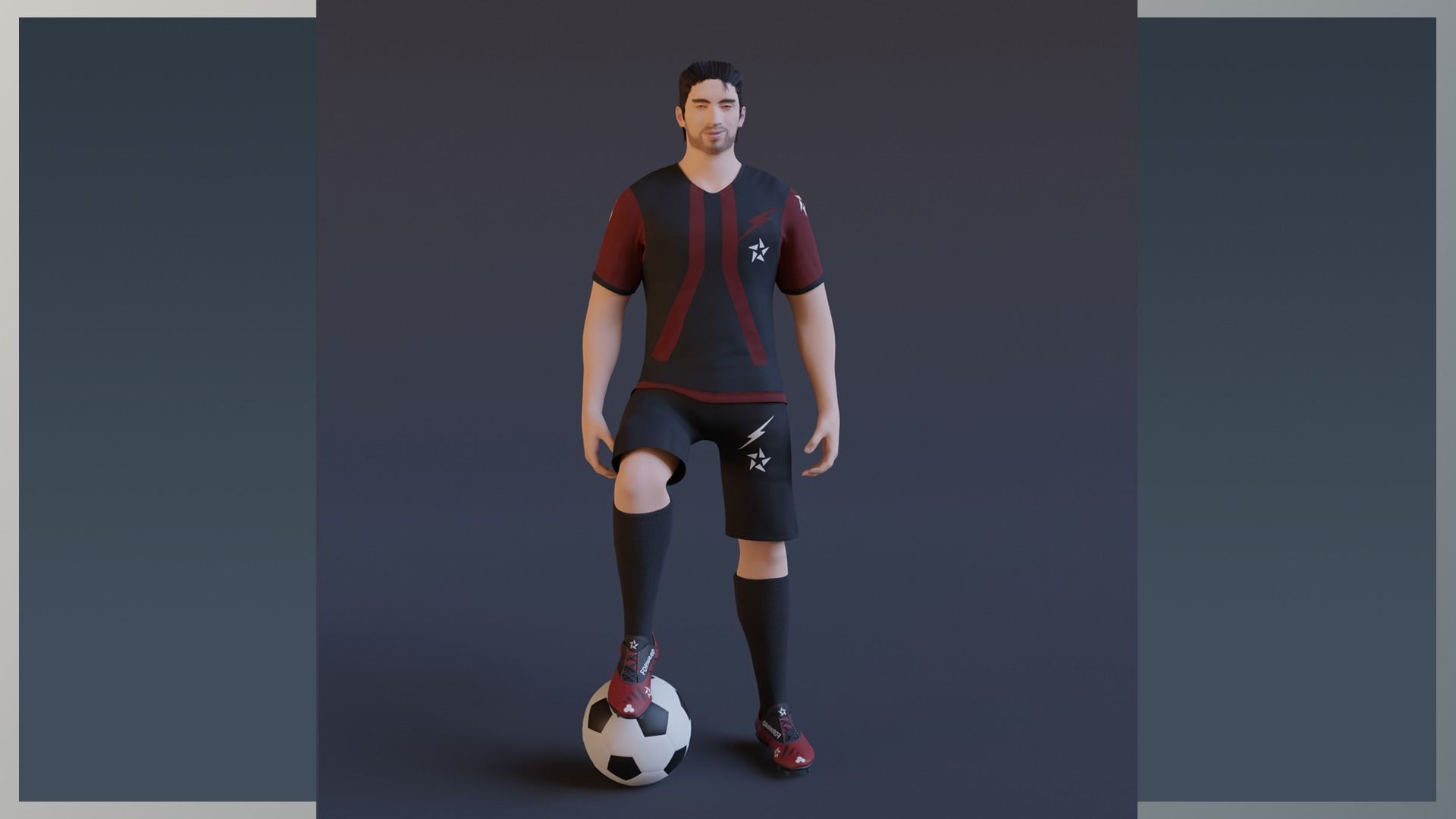 3D model Football Player game ready character VR / AR / low-poly | CGTrader
