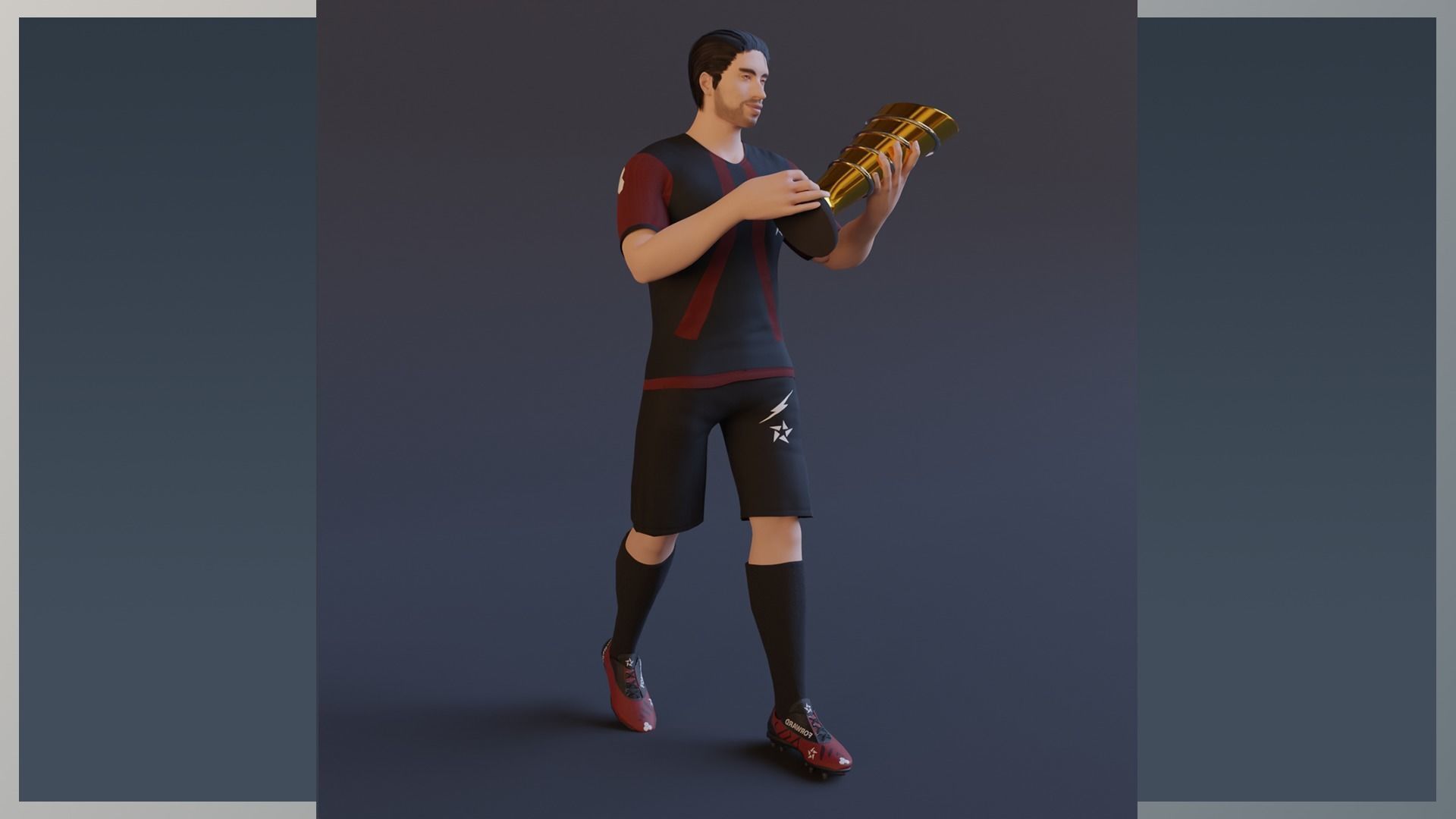 3D model Football Player game ready character VR / AR / low-poly | CGTrader