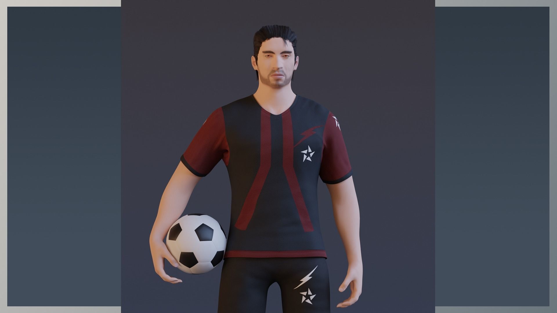 3D model Football Player game ready character VR / AR / low-poly | CGTrader