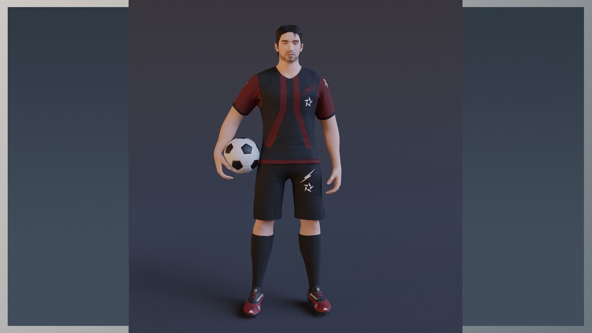 3D model Football Player game ready character VR / AR / low-poly | CGTrader