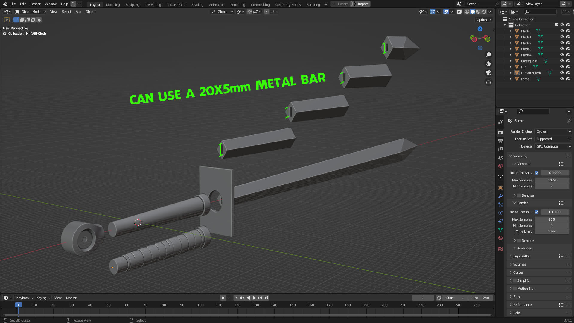InuYasha Sesshomaru Tokijin Sword for Cosplay 3D model 3D printable ...