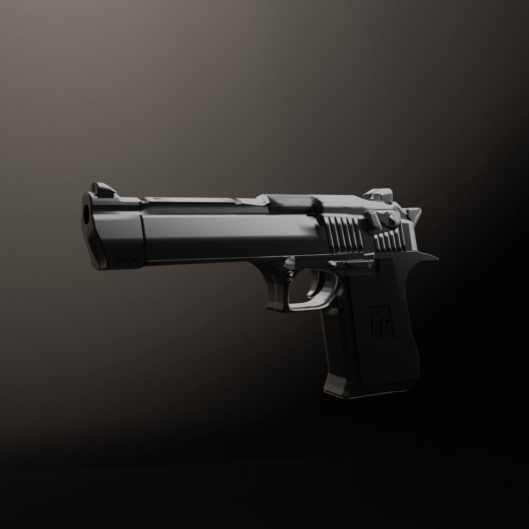 Desert Eagel gun 3D model animated rigged | CGTrader
