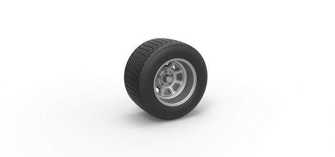 Wheel of Vintage Dirt race car V2 Scale 1 to 25 3D model 3D printable ...