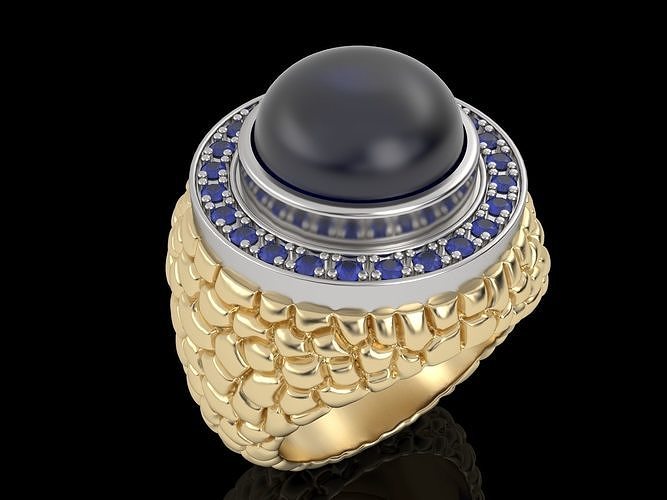 cabochon Rings 3D model 3D printable | CGTrader