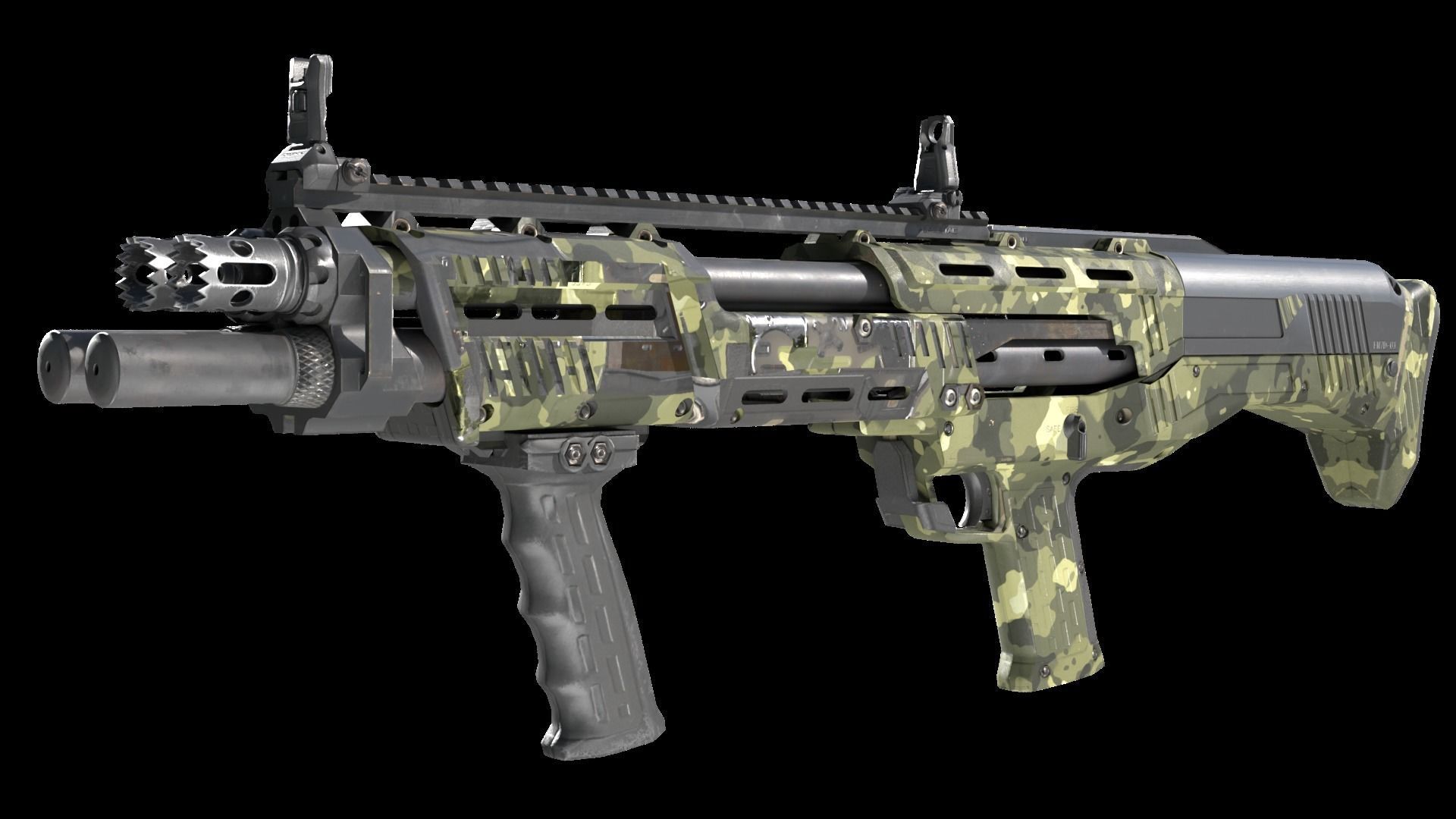 3D model DP12 Shotgun Jungle Texture VR / AR / low-poly | CGTrader