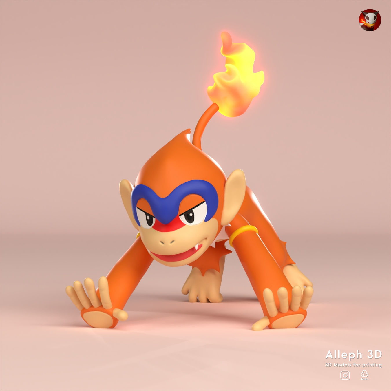 pokemon monferno 3D model 3D printable | CGTrader