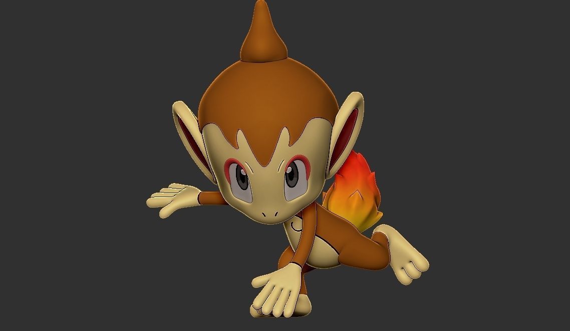 pokemon chimchar evolution pack 3D model 3D printable | CGTrader