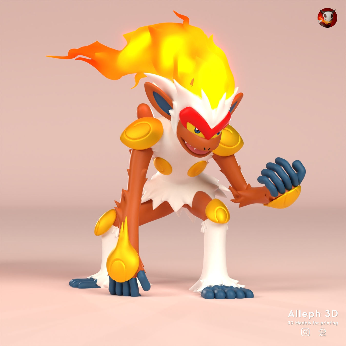 pokemon chimchar evolution pack 3D model 3D printable | CGTrader