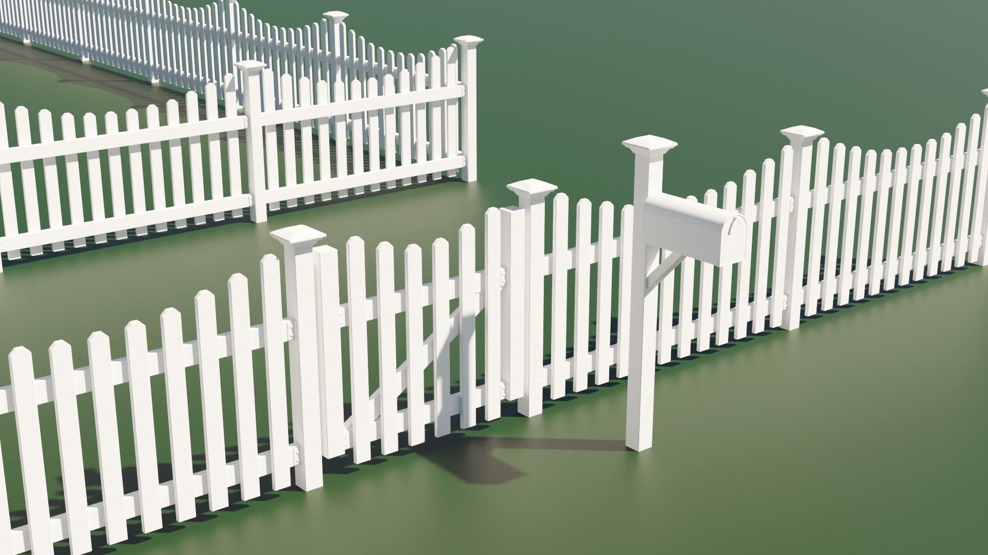 3D model Picket Fences and Gates VR / AR / low-poly | CGTrader