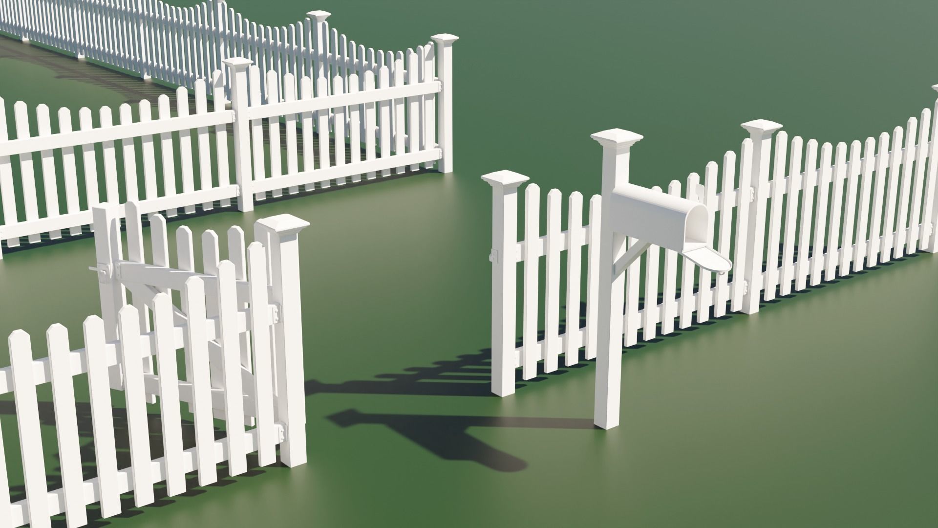 3D model Picket Fences and Gates VR / AR / low-poly | CGTrader