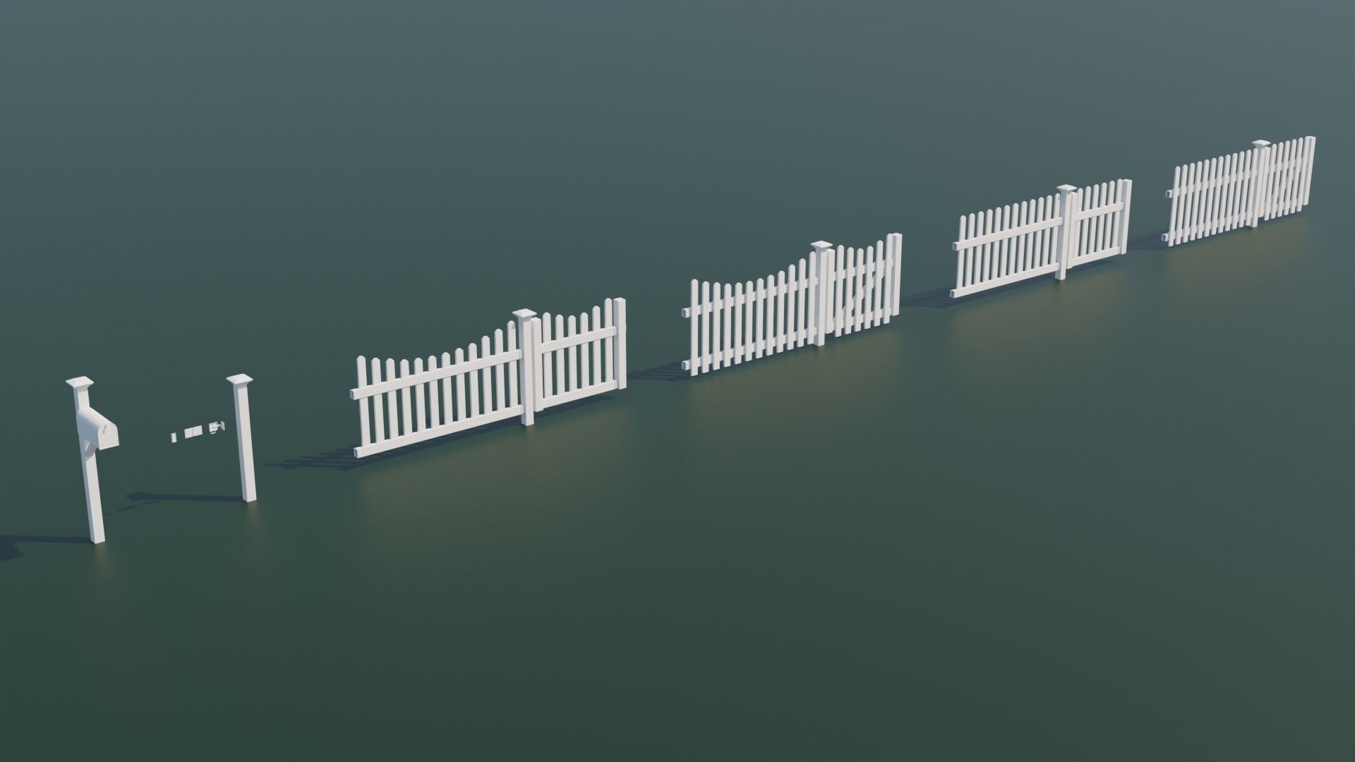 3D model Picket Fences and Gates VR / AR / low-poly | CGTrader