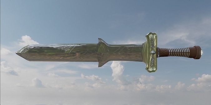 Modular Two Handed Sword Mid Poly 3D model | CGTrader
