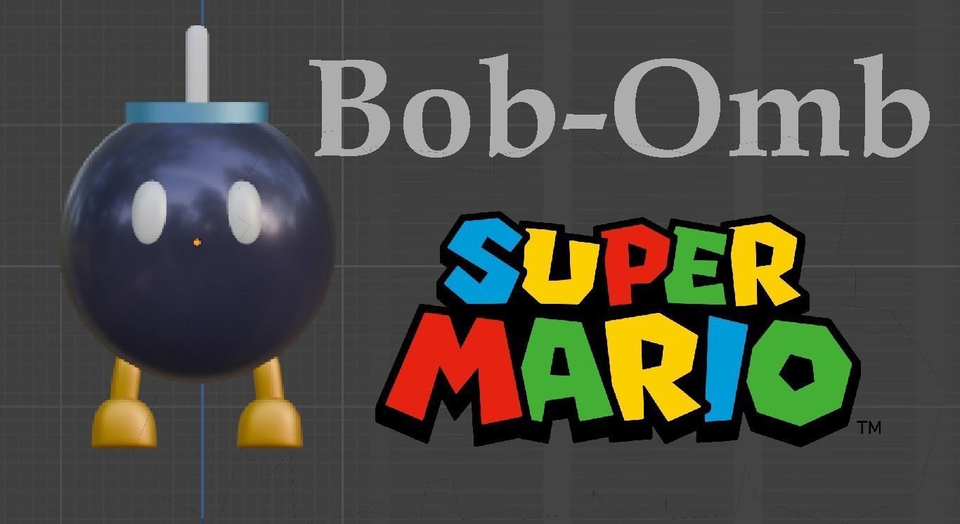 Bob-Omb Super Mario Bros 3D Model free VR / AR / low-poly 3D model ...