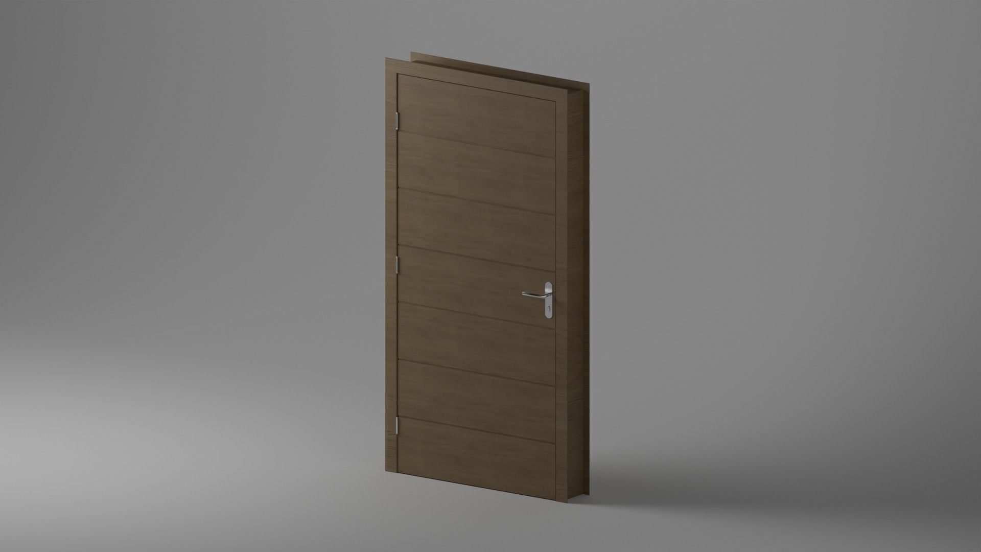 Single Door - Horizontal Lines -12 Handles - Revit 2020 3D model | CGTrader
