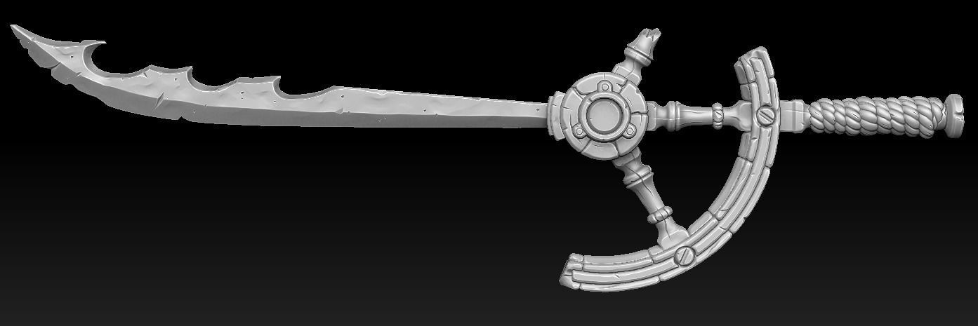 Coastal sword 3d print 3D model 3D printable | CGTrader