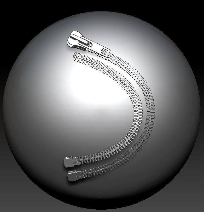 50 Zbrush IMM Curve Brush -Zipper VOL 01 3D model | CGTrader