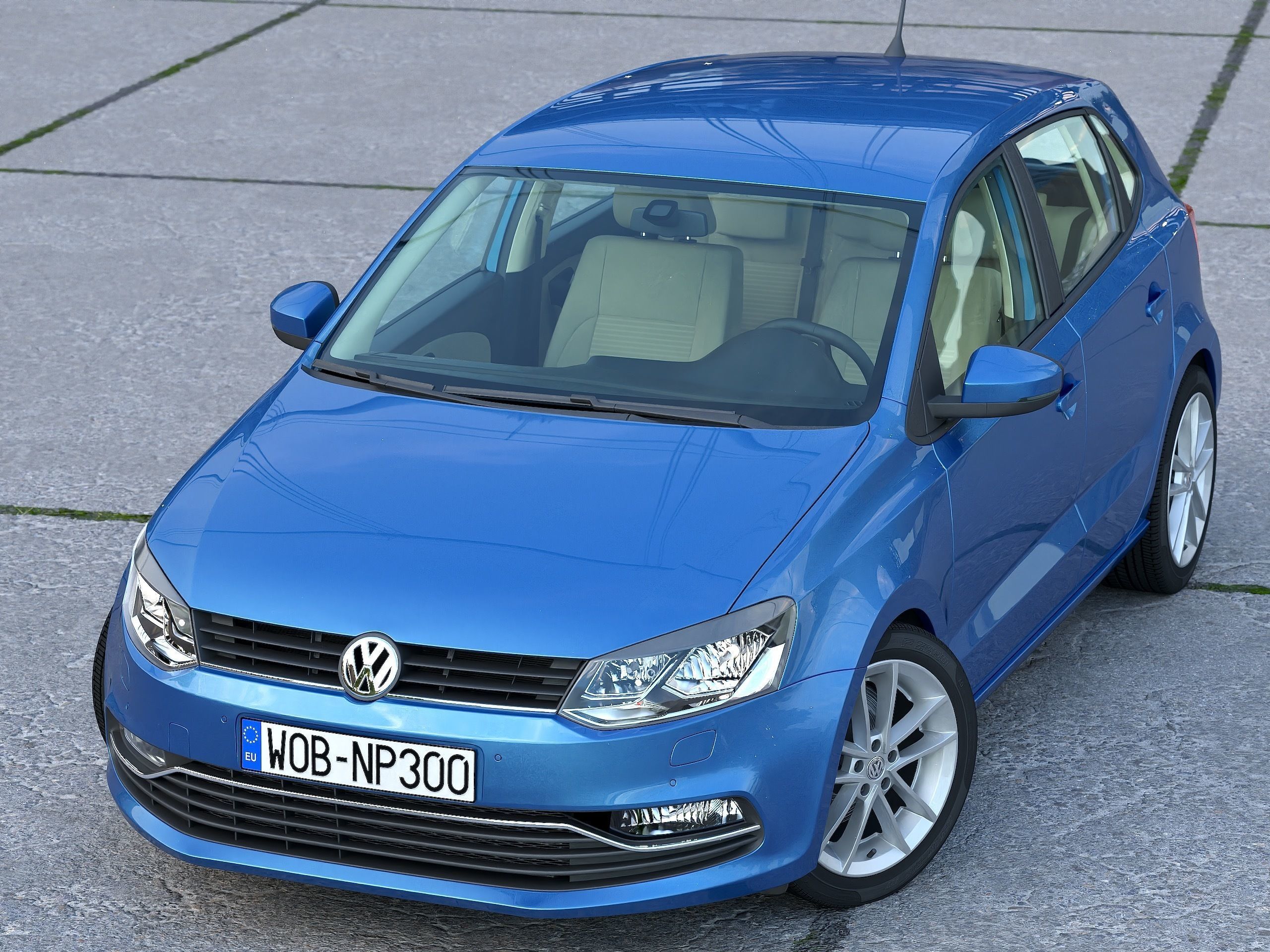 Volkswagen Polo 2015 3D model animated rigged | CGTrader