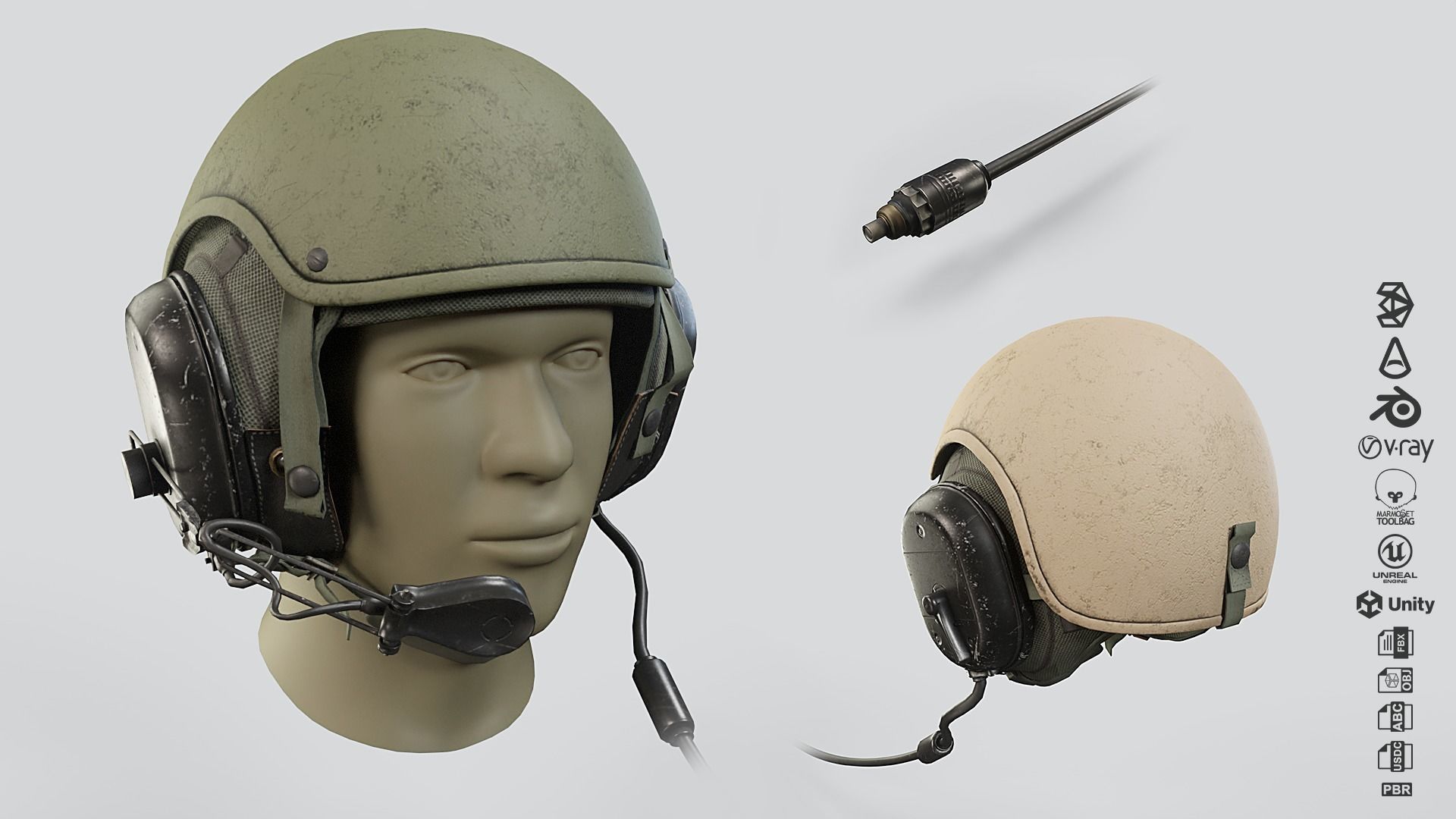 3D model Gentex CVC Helmet VR / AR / low-poly | CGTrader